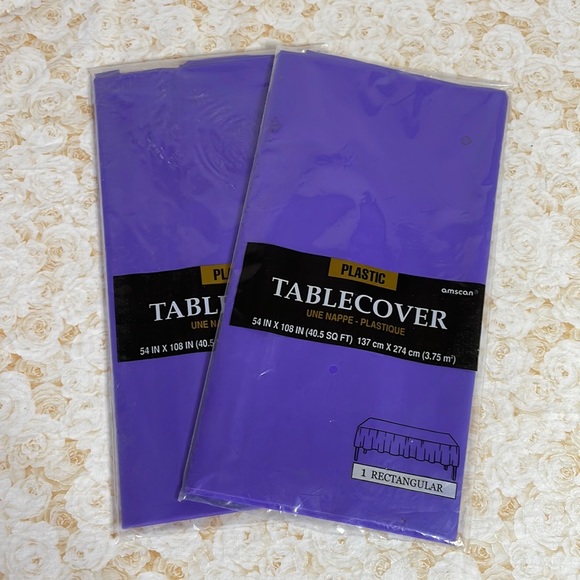 Amscan | Party Supplies | Amscan Purple Plastic Table Cover | Poshmark